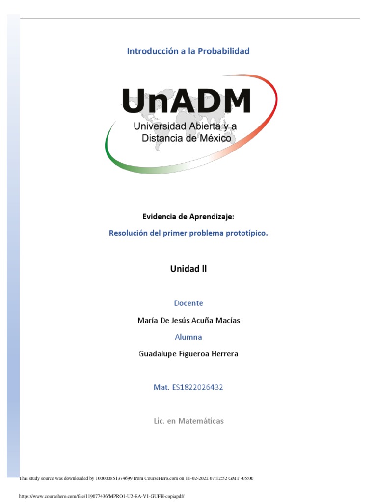Mpro1 U2 Ea V1 Gufh | PDF | Probabilidad | Matemáticas