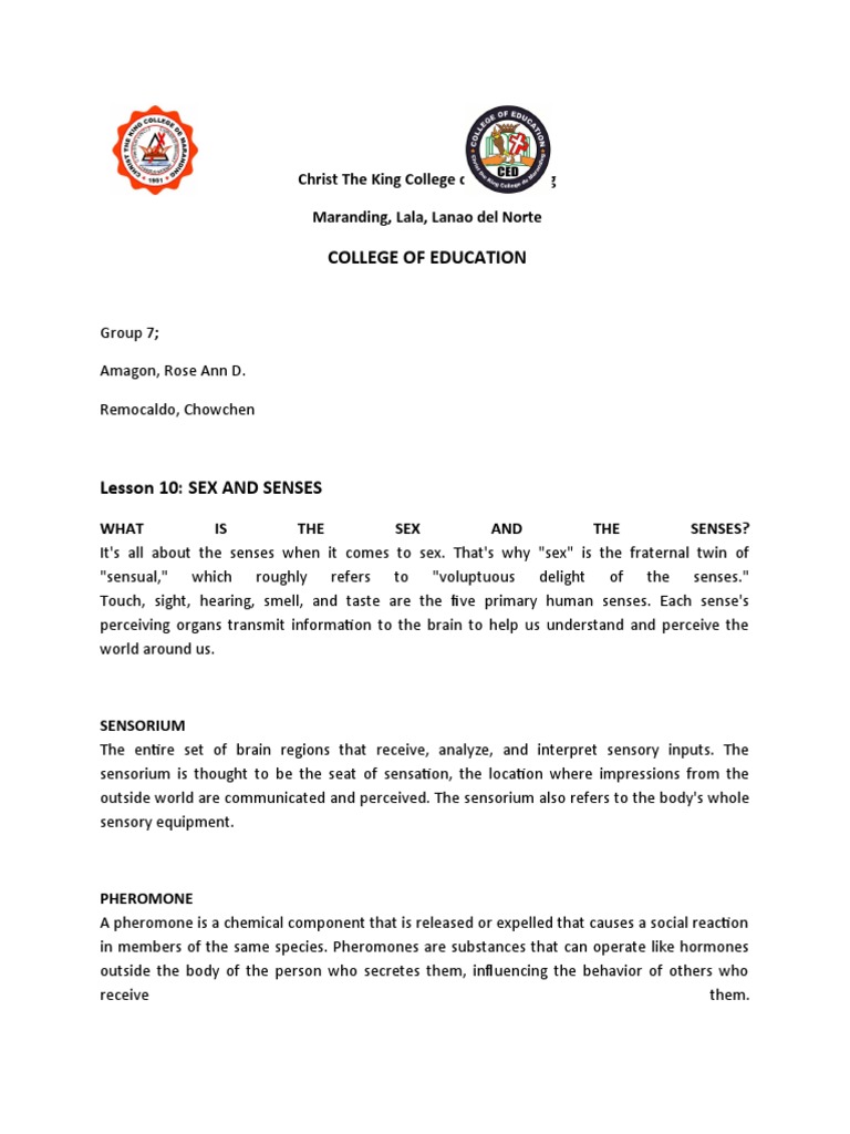 Share Sex And Senses Pdf Senses Perception