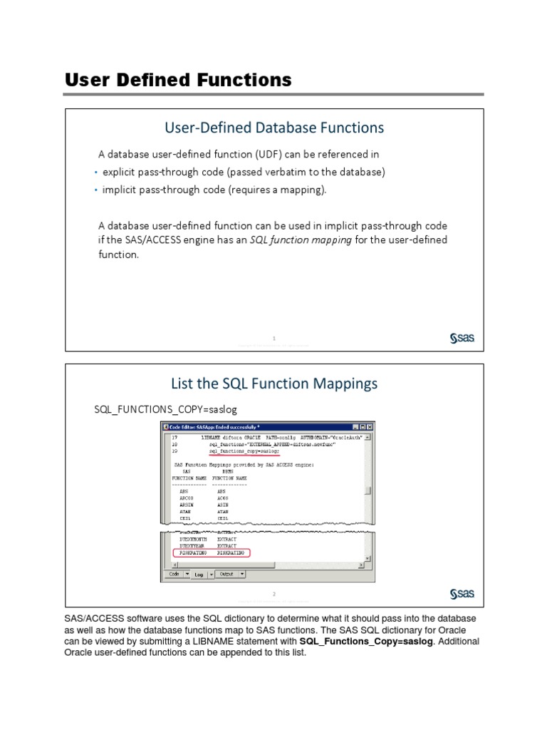 User Defined Functions Pdf Databases Sql