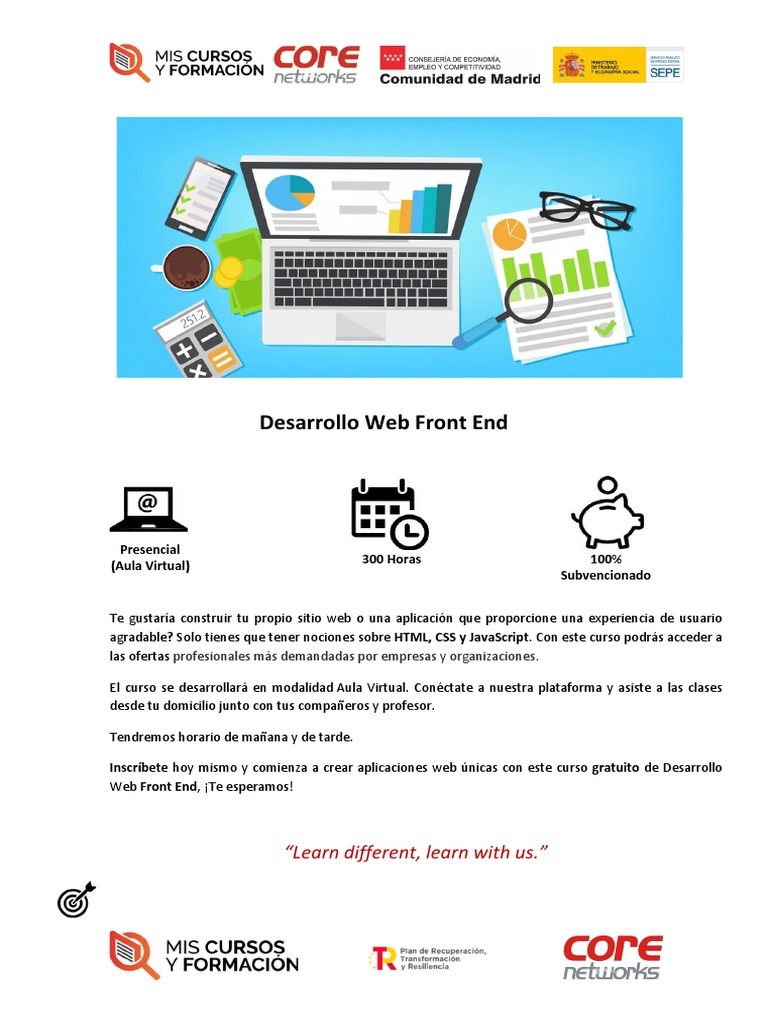 Curso Gratis Desarrollo Web Front End Miscursosyformacion | PDF | Red ...