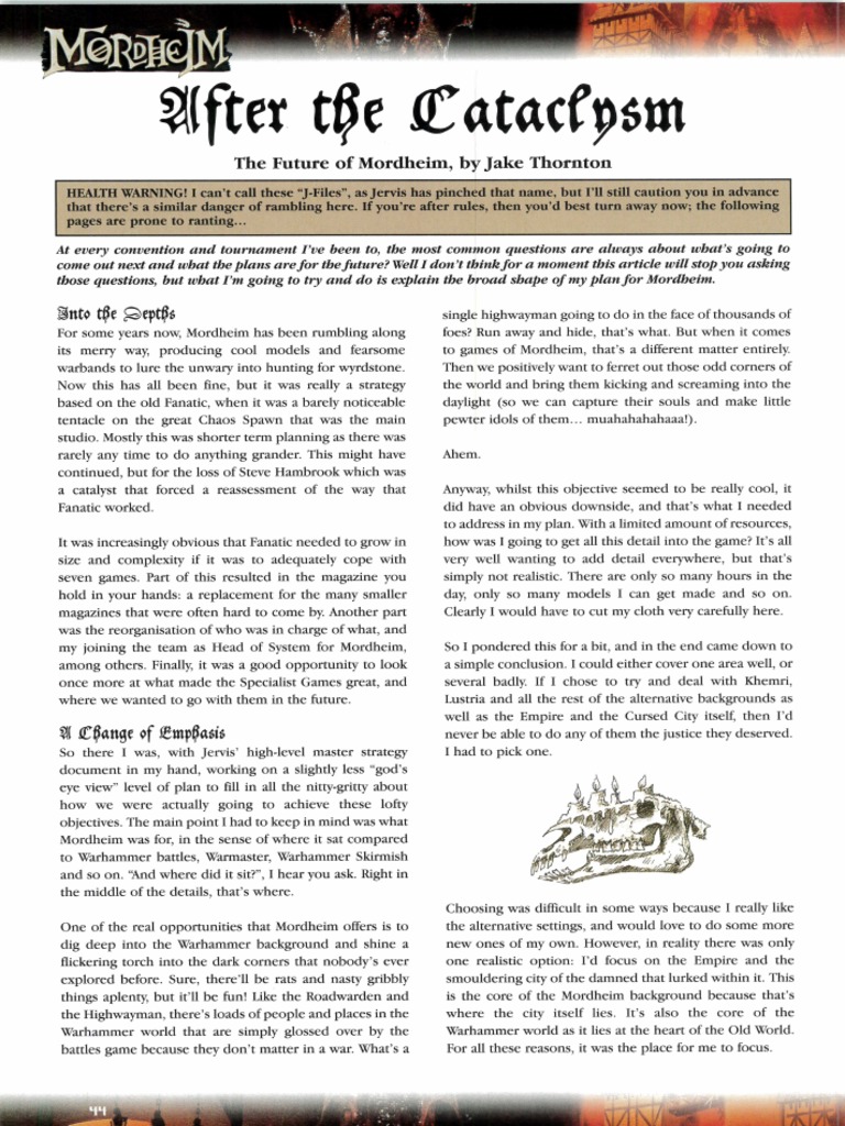 Fanatic Magazine #4 - After The Cataclysm - The Province of Reikland | PDF