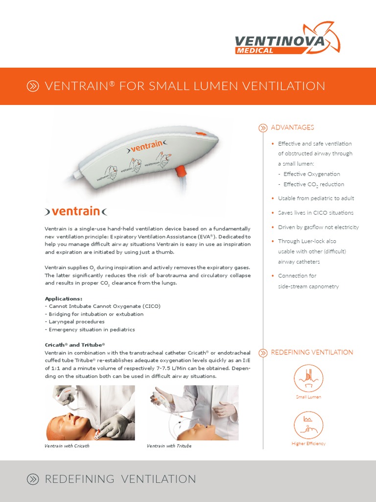 MC031.00 Ventrain Borchure EN | PDF | Breathing | Medical Specialties