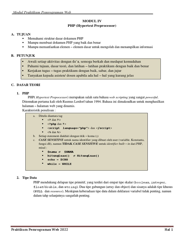 Modul 04 PHP | PDF Modul 04 PHP | PDF