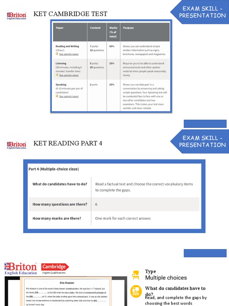 Ket Cambridge Test | PDF