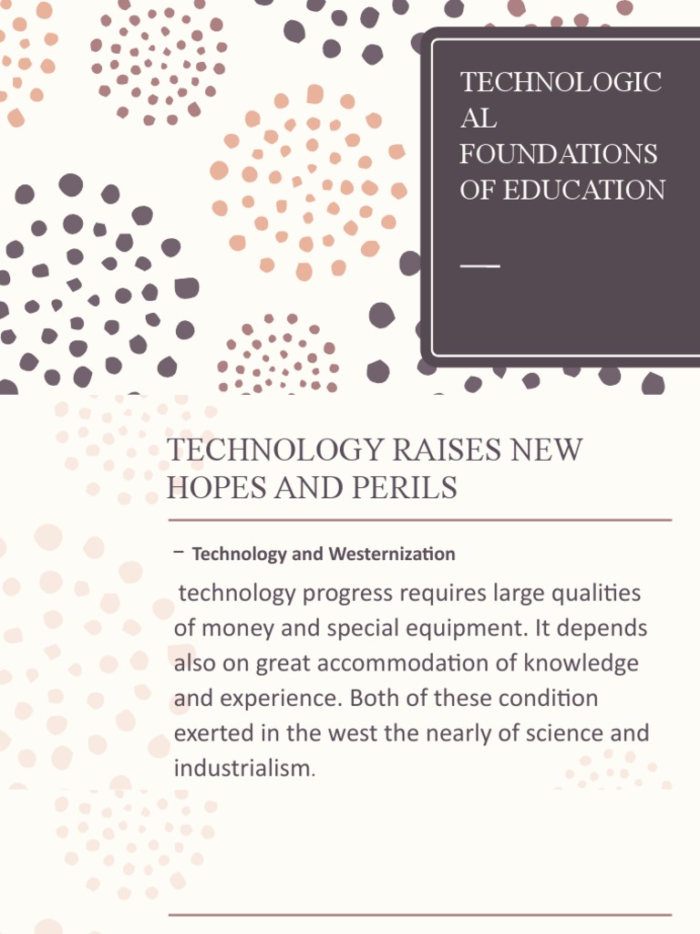 Technological Foundations of Education | PDF | Steam Engine ...