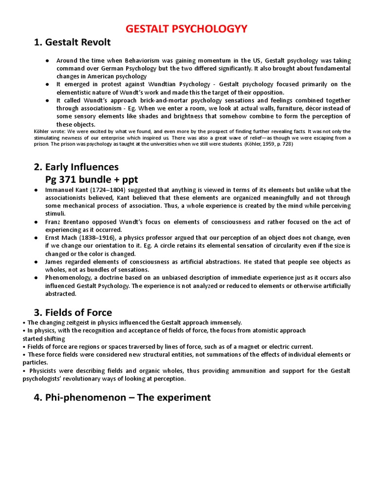 Gestalt Psychologyy | PDF | Perception | Psychology