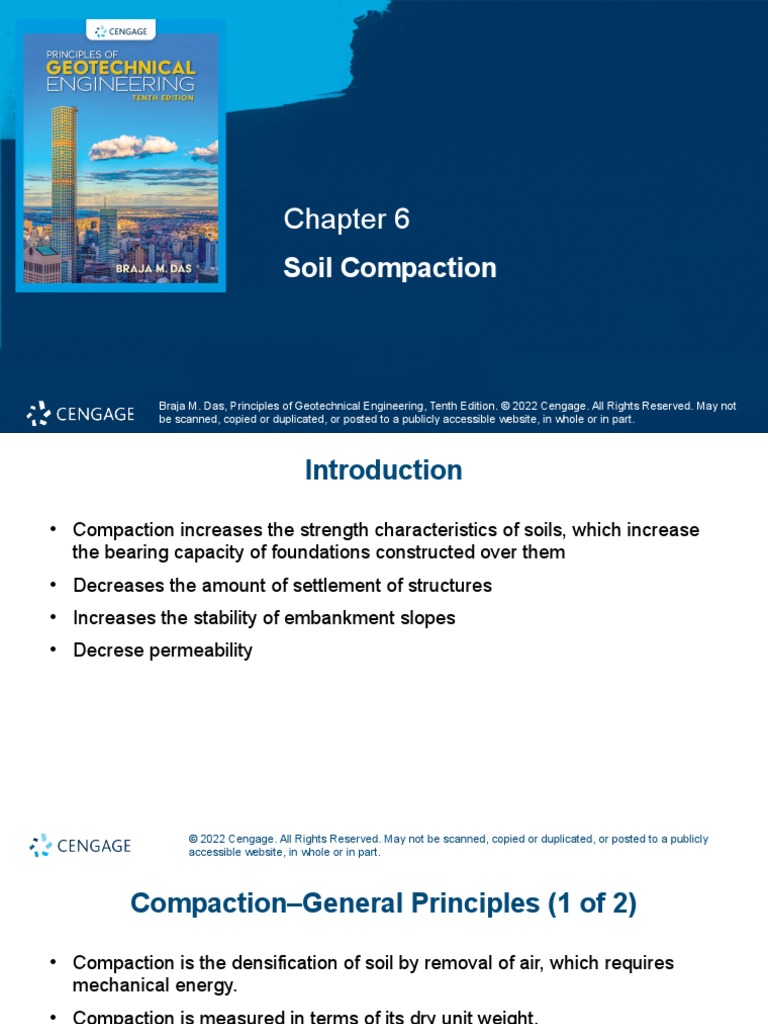 PrincGeoEng 10e Ch06 PowerPoint | PDF | Soil | Earth Sciences