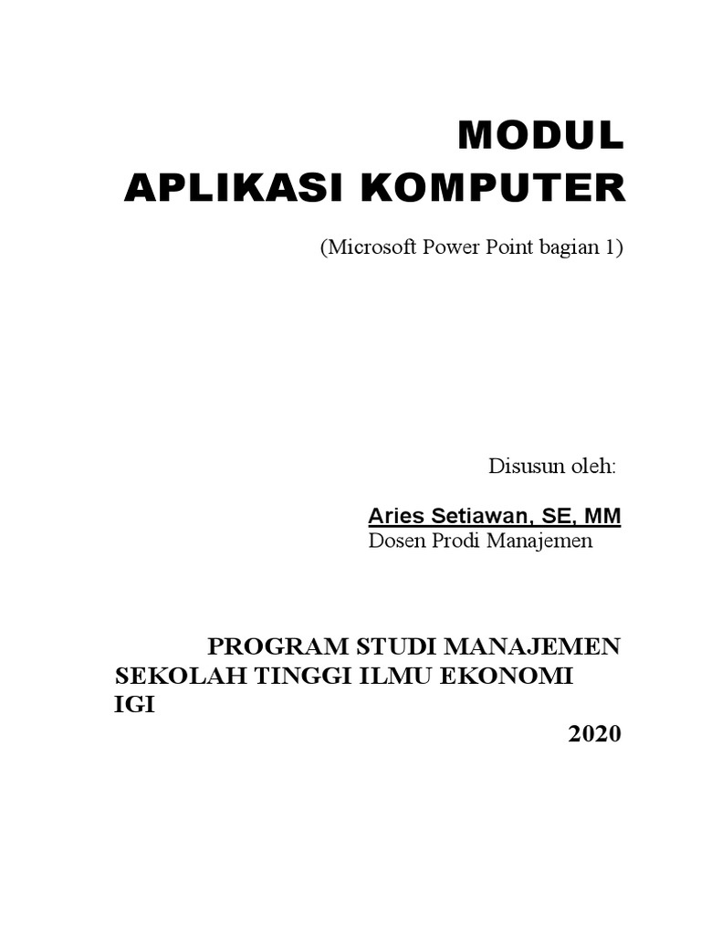 Modul Powerpoint Bag 1 | PDF