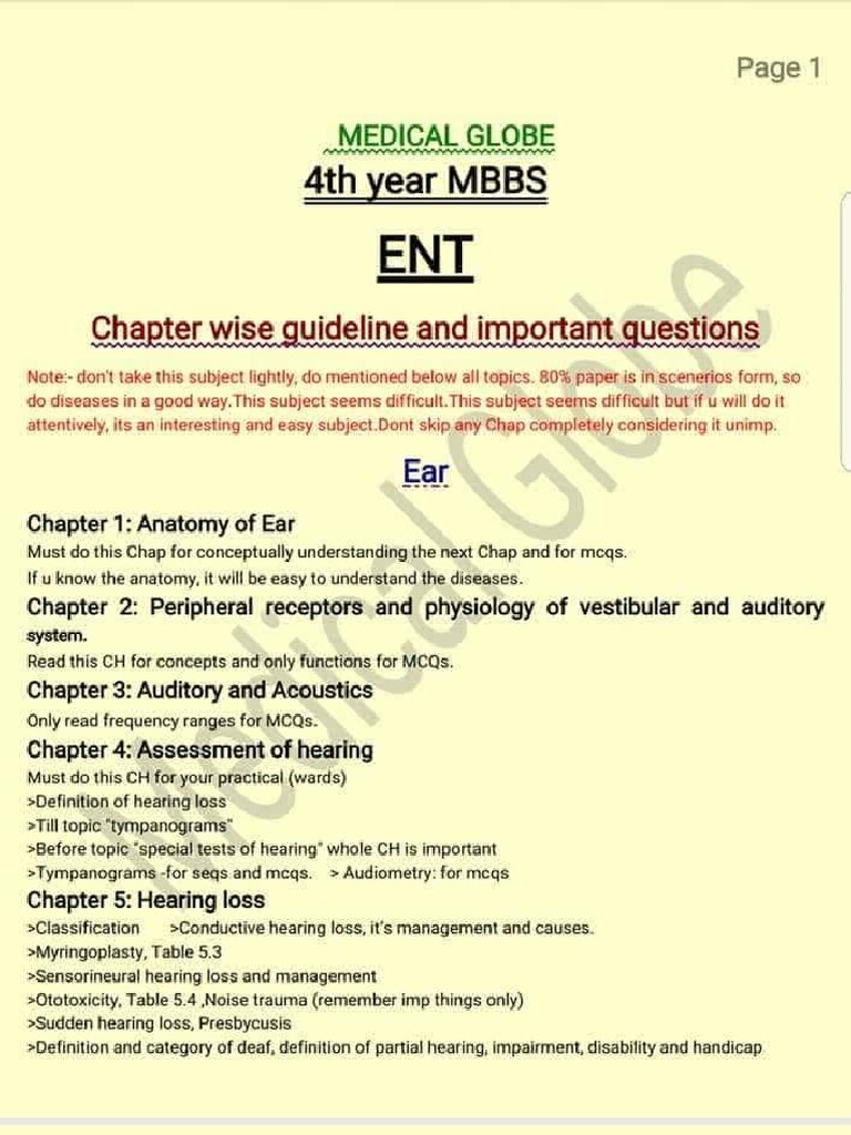 UHS ENT Guide | PDF
