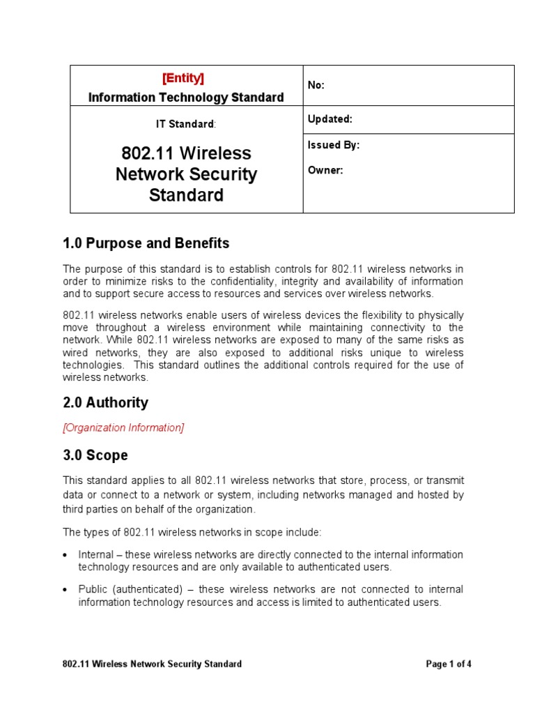 802.11 Wireless Network Security Standard | PDF | Computer Network ...