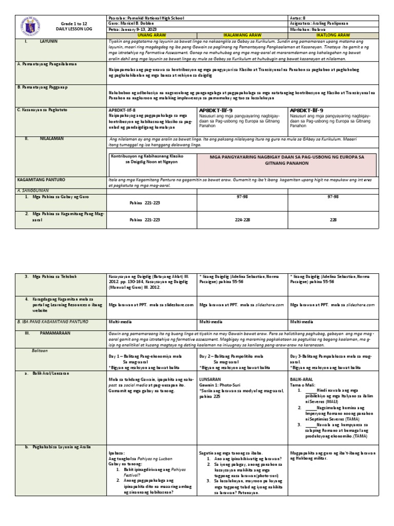 FINAL AP8 2ND LC Week 6 | PDF