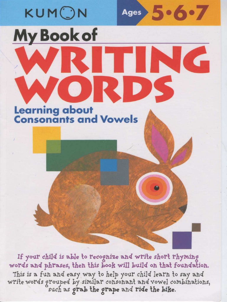 Kumon My Book of Writing Words Ages 5,6,7 | PDF