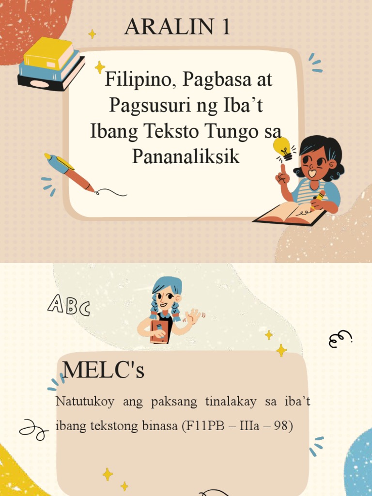 Aralin 1 2 Pagbasa | PDF