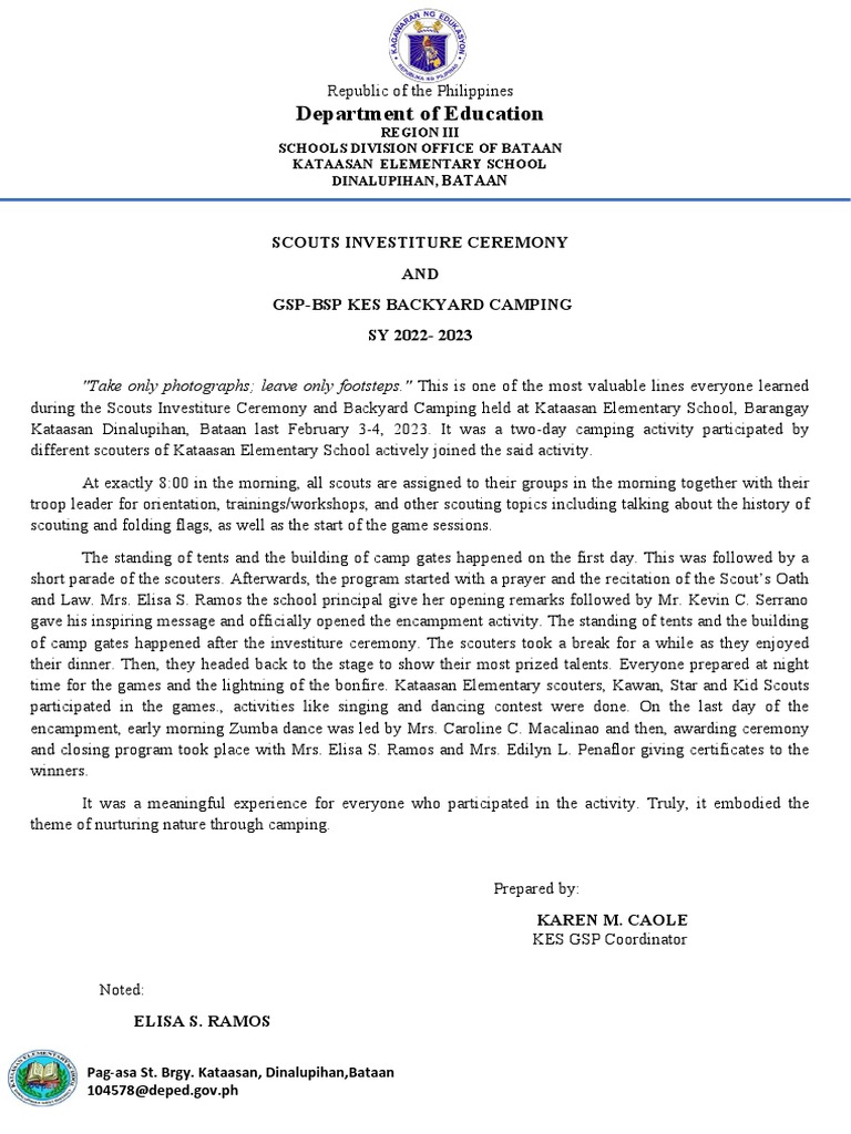 GSP Pictorial Narrative | PDF | Scouting | Youth Movements