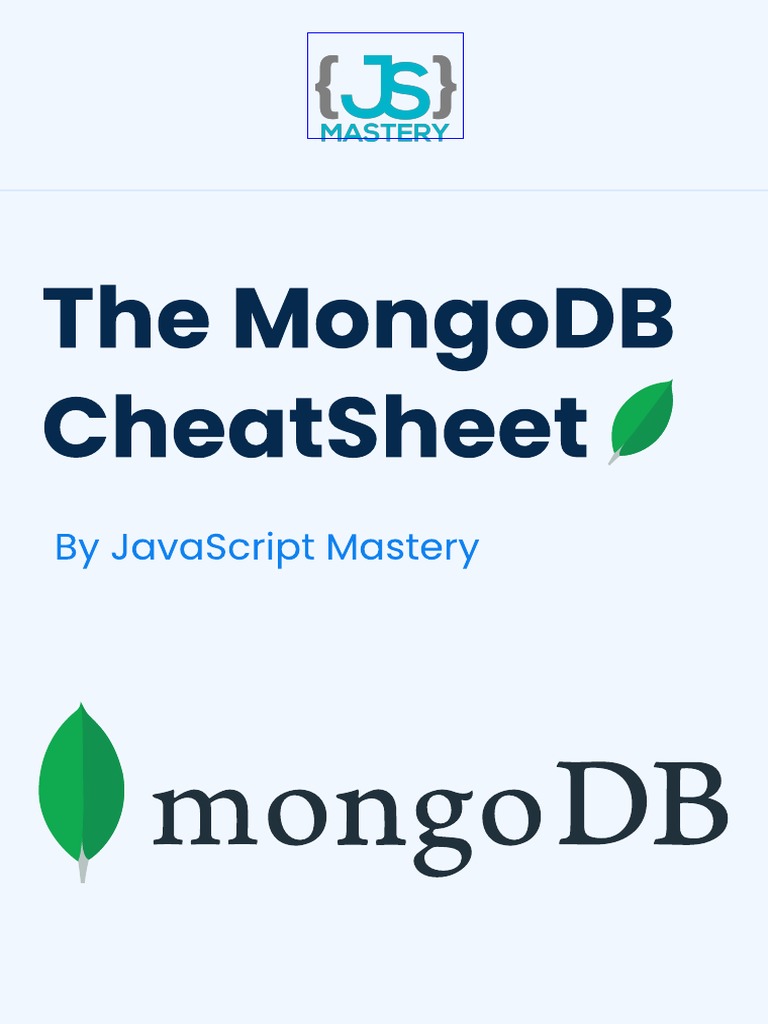 MongoDB CheatSheet | PDF