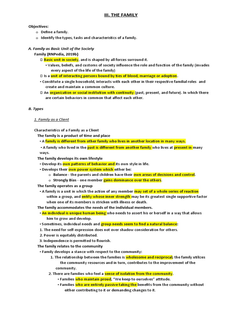 0.3 Chapter 3 - The Family | PDF | Family | Socialization