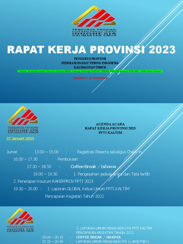 Program Kerja Fpti Kaltim 2023 | PDF