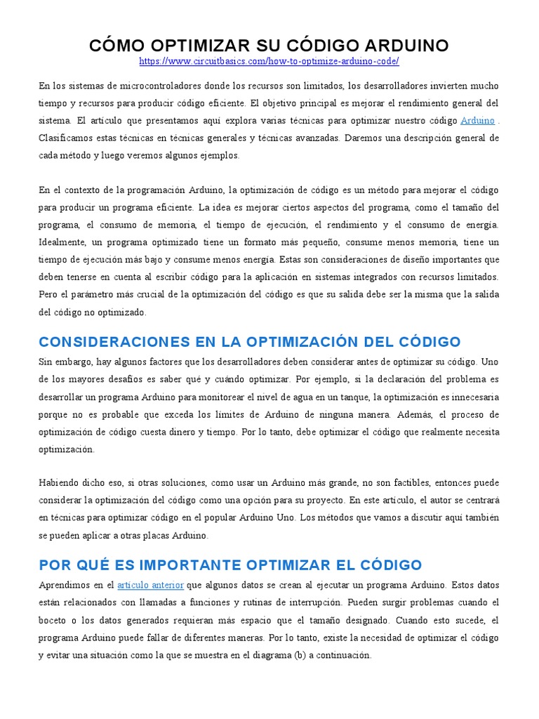 Cómo optimizar el código Arduino: Técnicas y consideraciones para mejorar el rendimiento ...