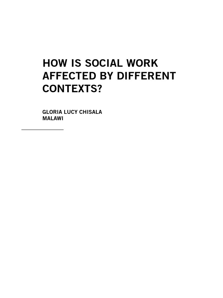 Impact of Contexts on Social Work Practices | PDF | Social Work | Poverty