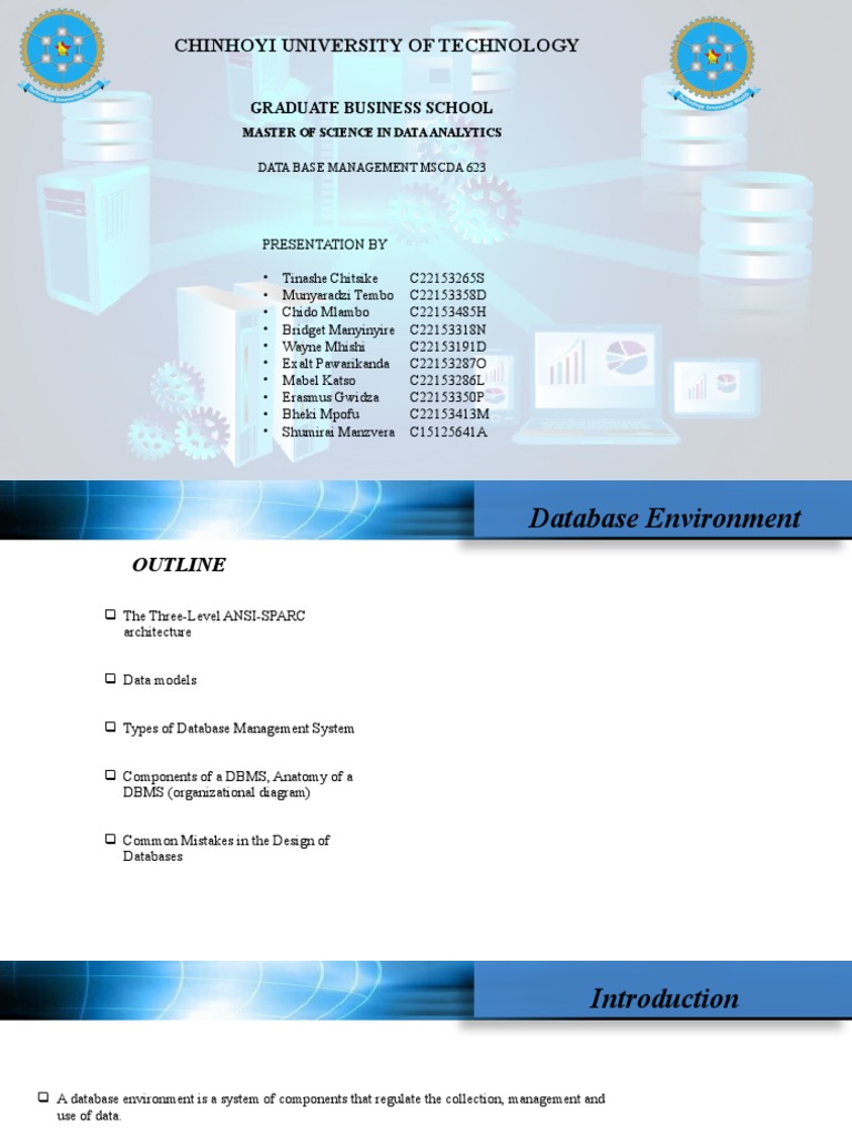 Group 2 Presentation Data Environment...... Draft 1 | PDF | Databases | Relational Database