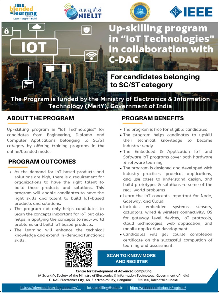 IoT Up Skilling Program Brochure 2023 Compressed | PDF | Internet Of Things | Computing