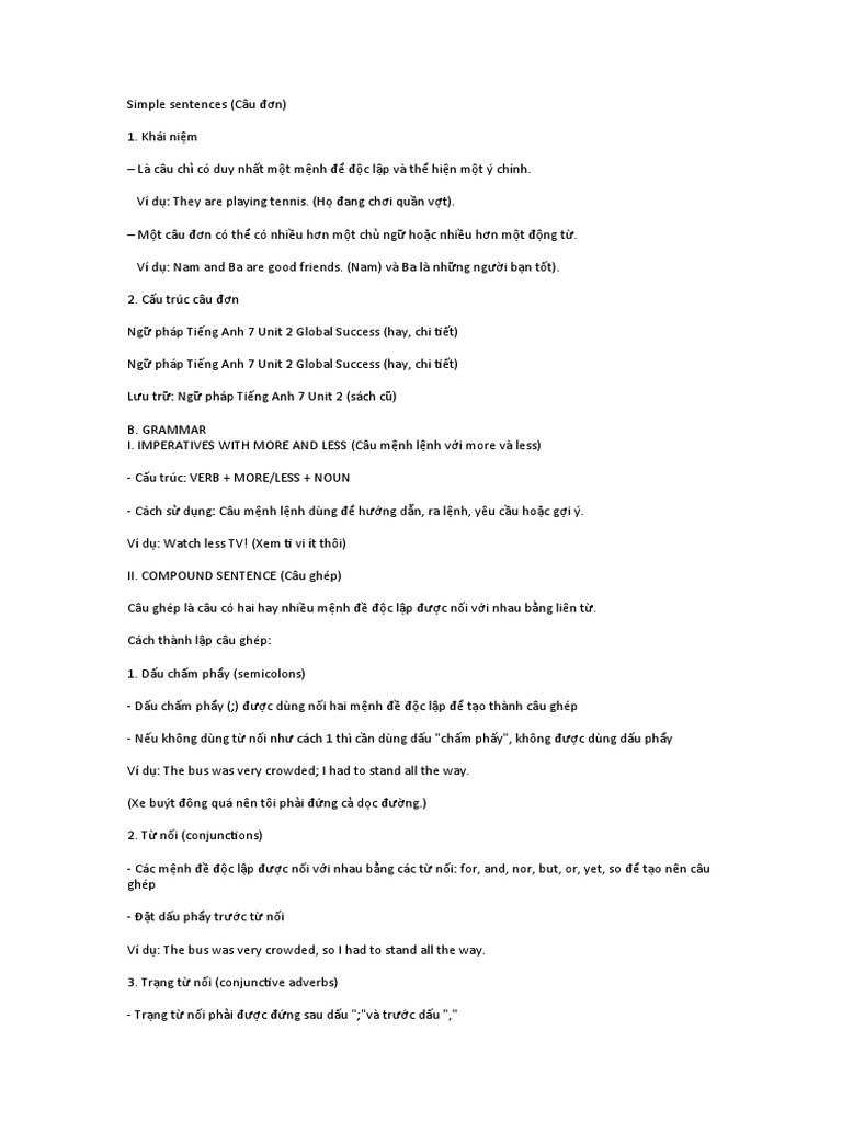 E07 Simple Sentences PDF
