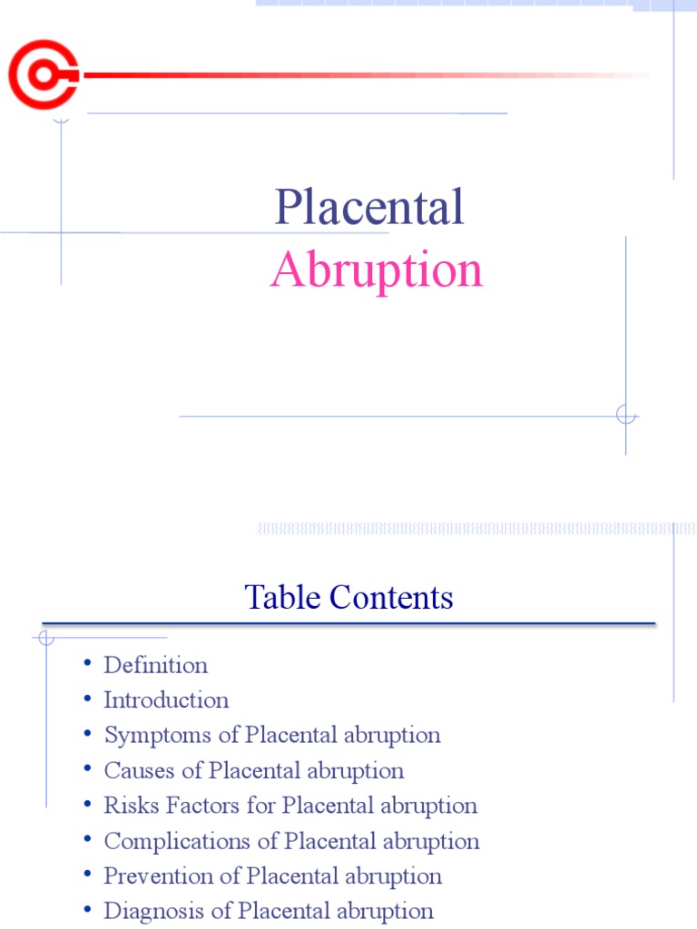 Placental Abruption | PDF | Medical Specialties | Public Health
