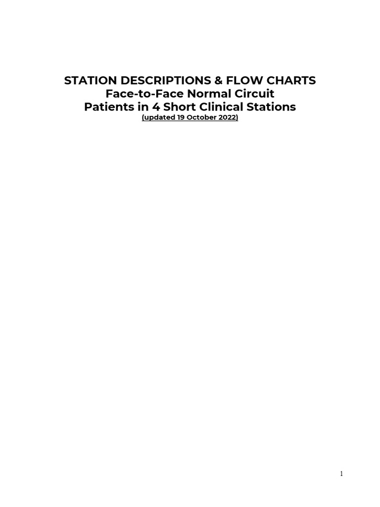 STATION DESCRIPTIONS & FLOW CHARTS Face-to-Face Normal Circuit Patients ...