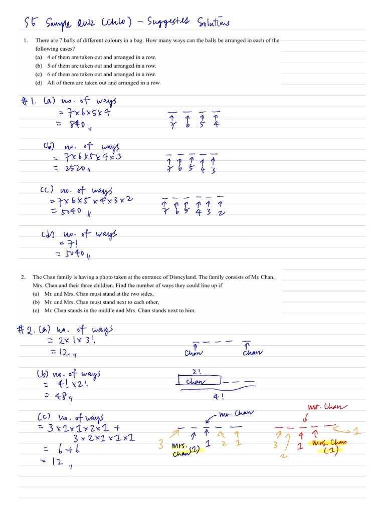 Ch10 Sample Quiz Sol2 | PDF