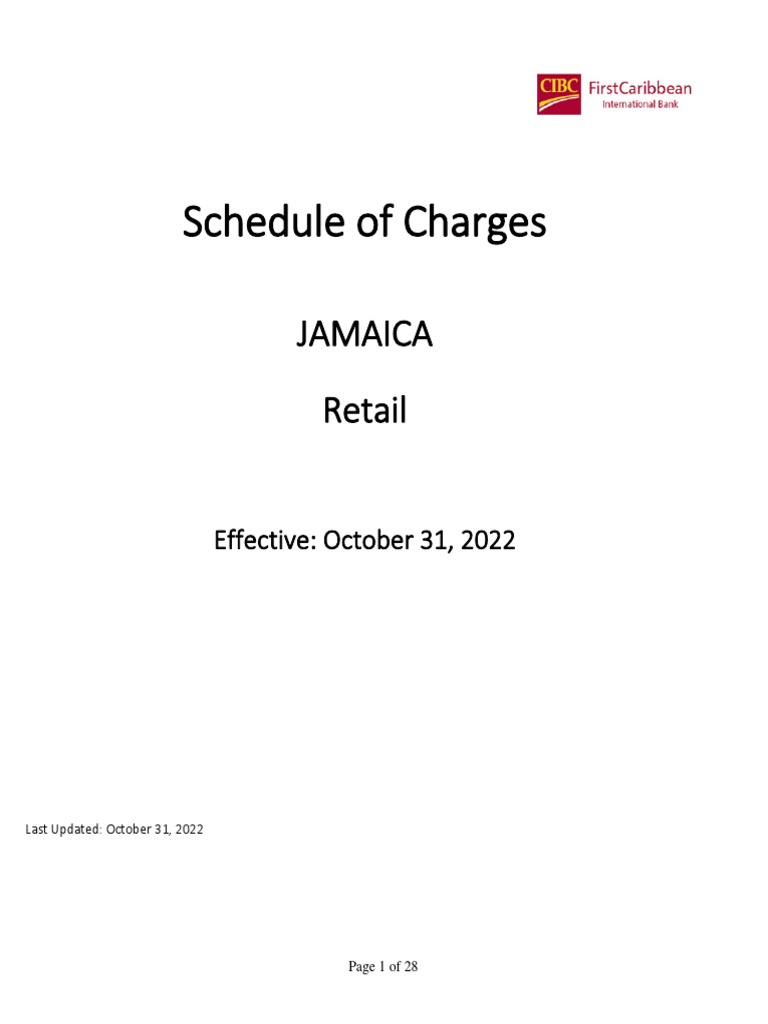 CIBC Bank Charges | PDF | Transaction Account | Deposit Account