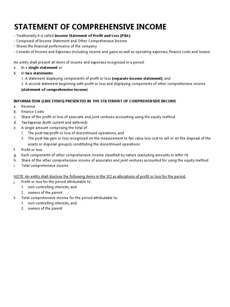 Statement of Comprehensive Income Lessons | PDF | Income Statement | Income