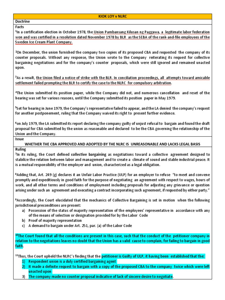 Art 261 265 Cases | PDF | Collective Bargaining | Employment