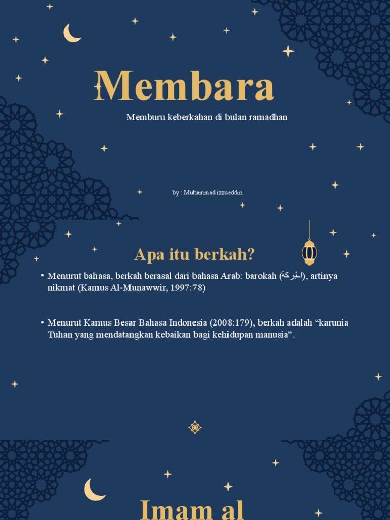 Membara: Memburu Keberkahan Di Bulan Ramadhan | PDF