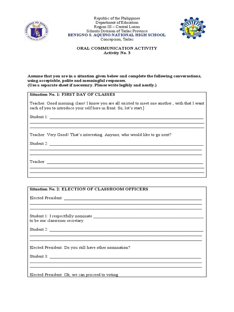 Activity 3 | PDF | Philippines | Communication