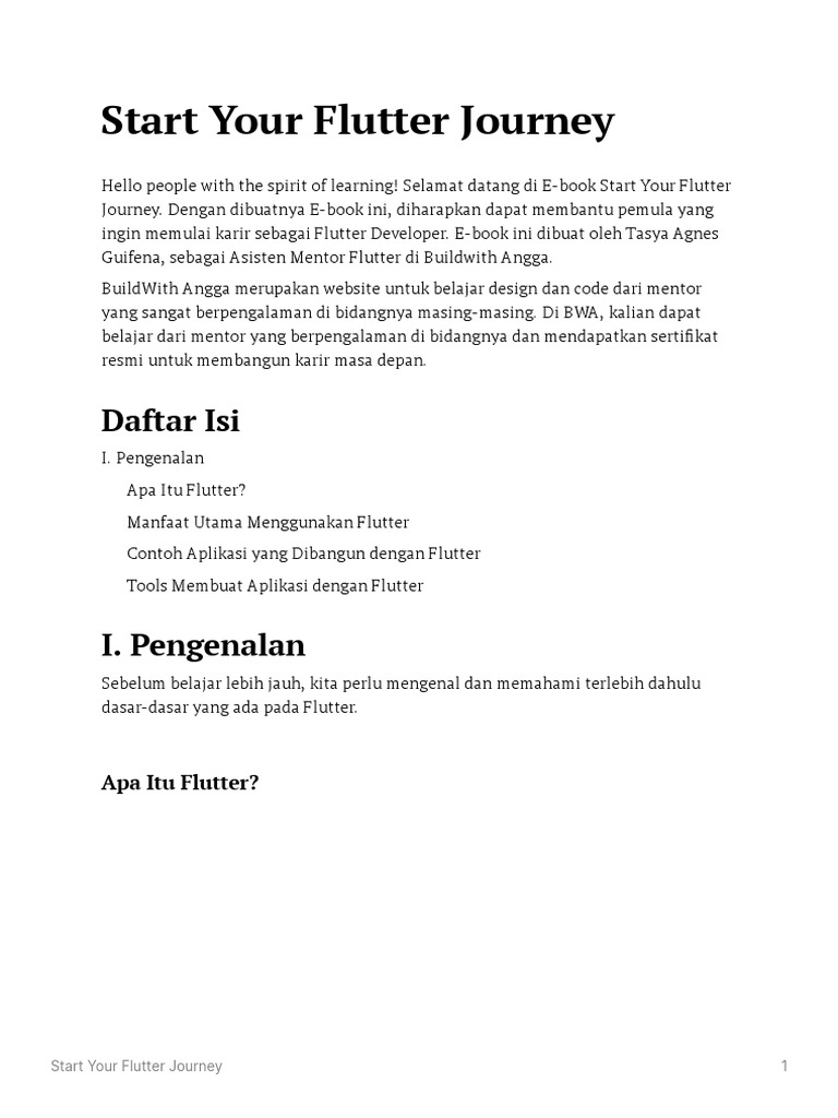 Start Your Flutter Journey | PDF