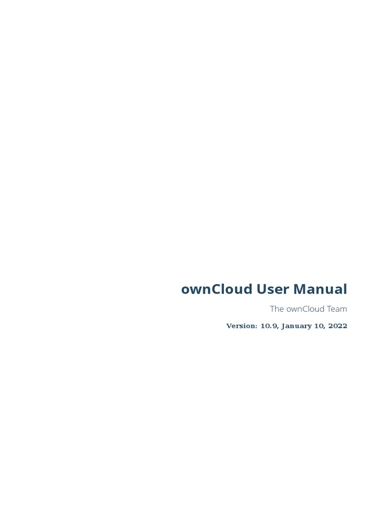 OwnCloud Manual | PDF | Computer File | Internet & Web