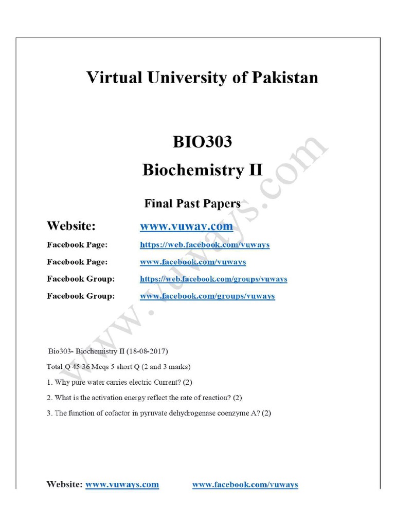 BIO303 Final Term Past Papers Page 0001 | PDF BIO303 Final Term Past Papers Page 0001 | PDF