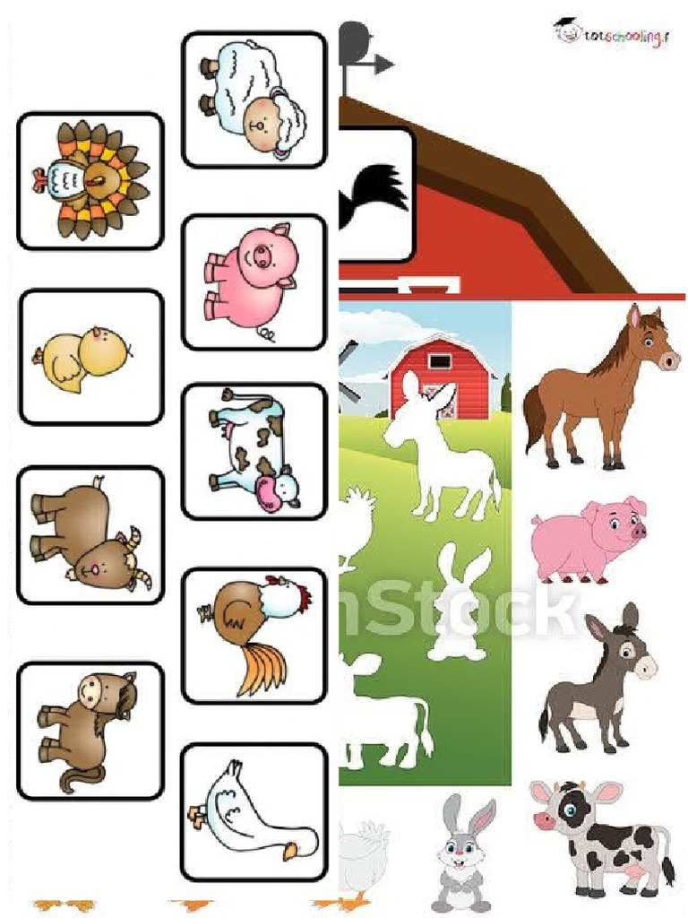 animales de granja en su habitad actividad | PDF