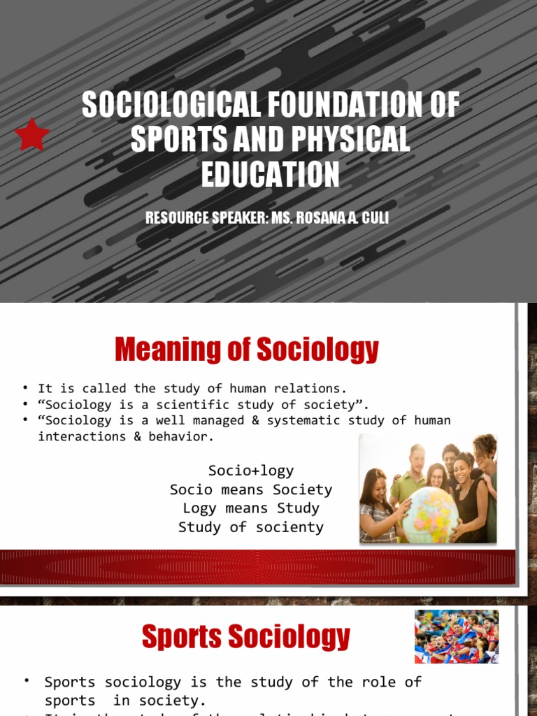 Sociology of Sports | PDF | Sociology | Society
