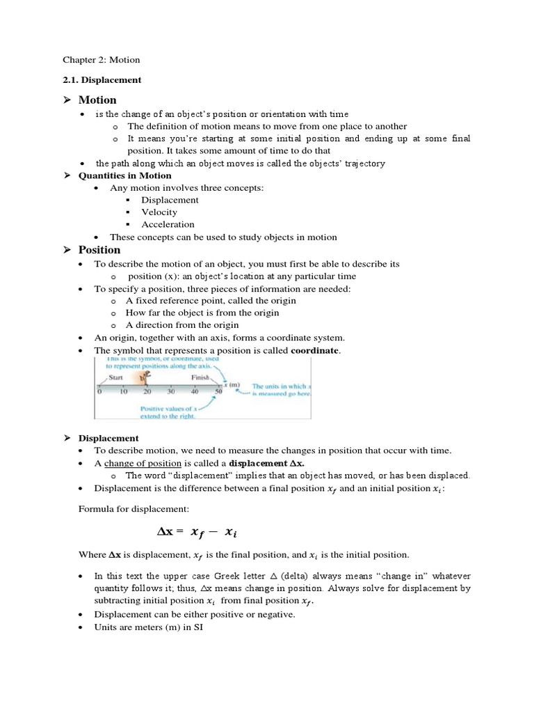 Chapter 2 - Lecture Notes - Motion | Descargar gratis PDF | Velocity ... Chapter 2 - Lecture Notes - Motion | Descargar gratis PDF | Velocity ...