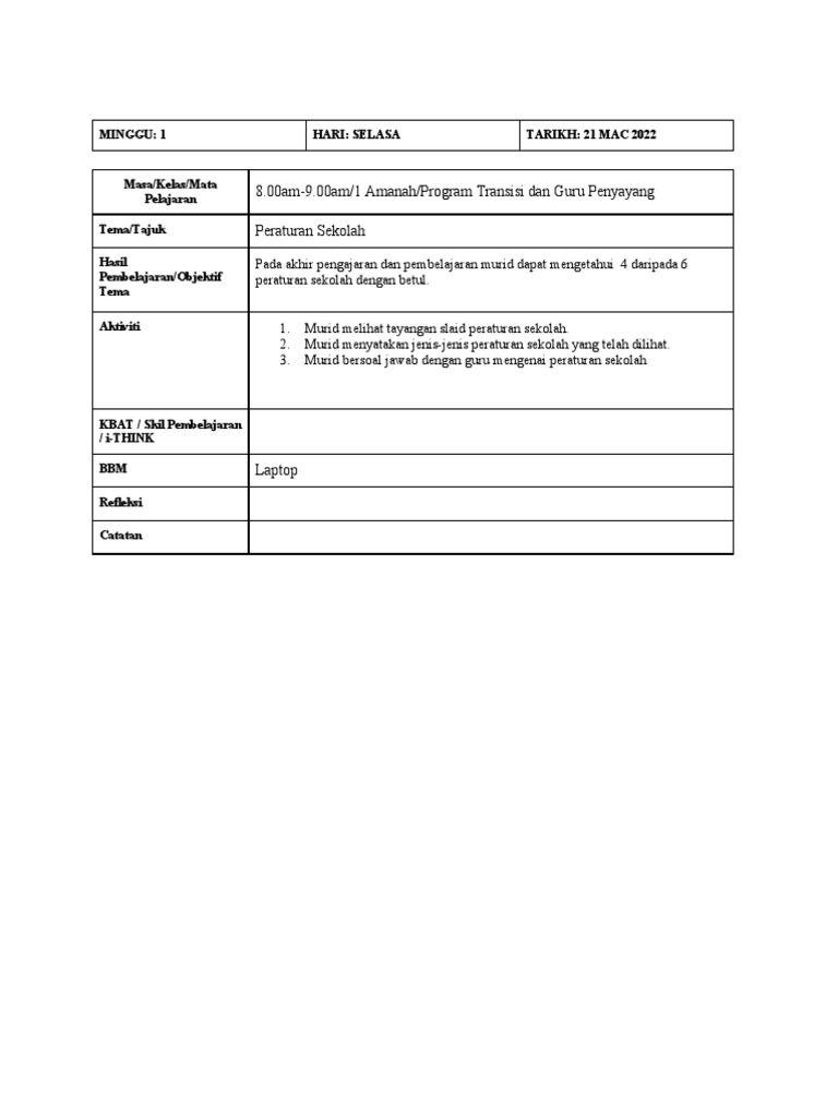 Format RPH | PDF