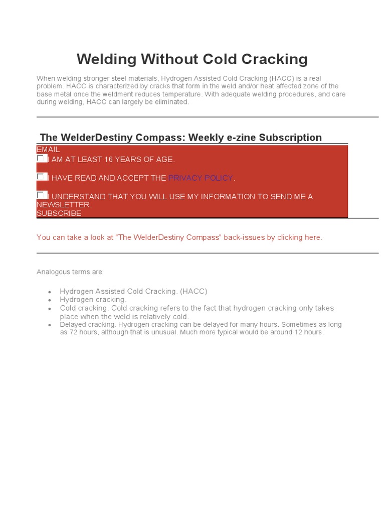 Welding Eithout Cold Cracing | PDF | Construction | Welding