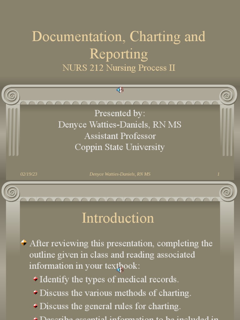 Documentation Charting and Reporting | PDF | Medical Record | Nursing