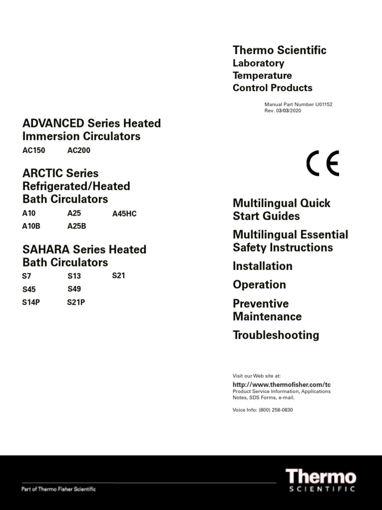 Immersion Circulators Bath Circulators Advanced Instruction Manual ...