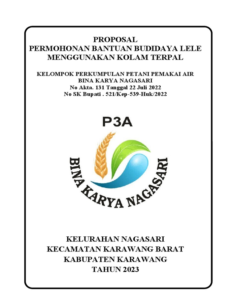 Proposal Kelompok P3a Bina Karya Nagasari | PDF