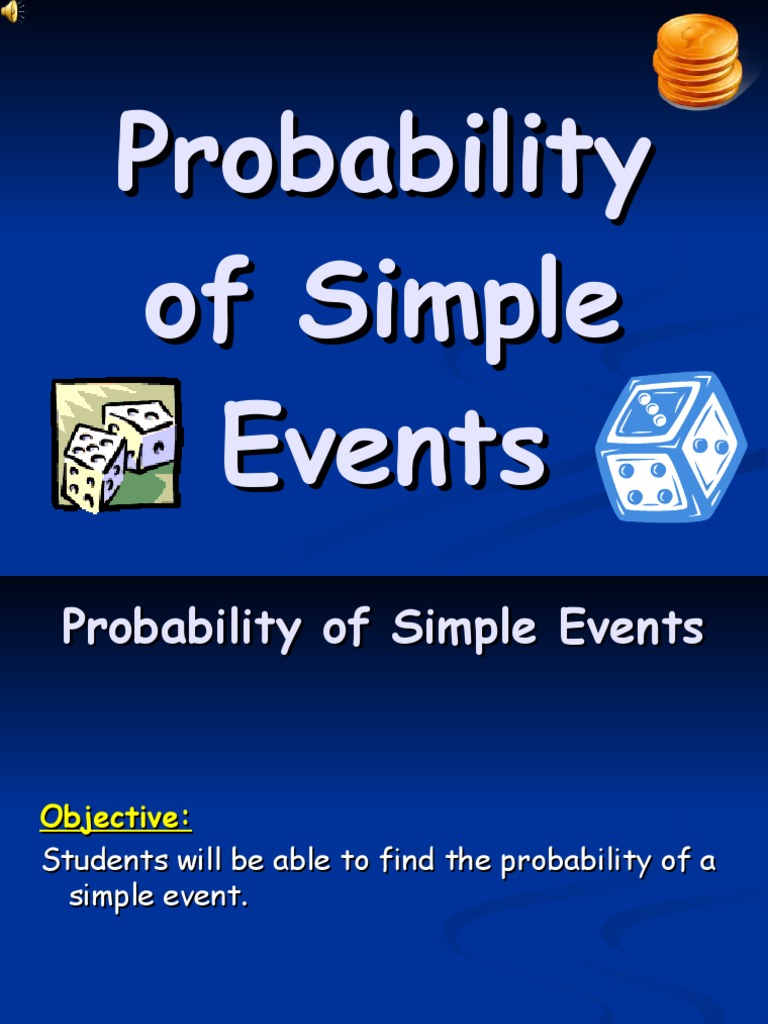 Probability of Simple Events | PDF | Probability | Odds