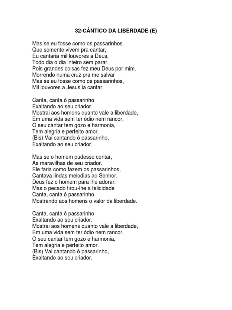 32 - o Cântico Da Liberdade | PDF