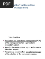 Introduction To Operations Management Part 1 | PDF | Strategic ...