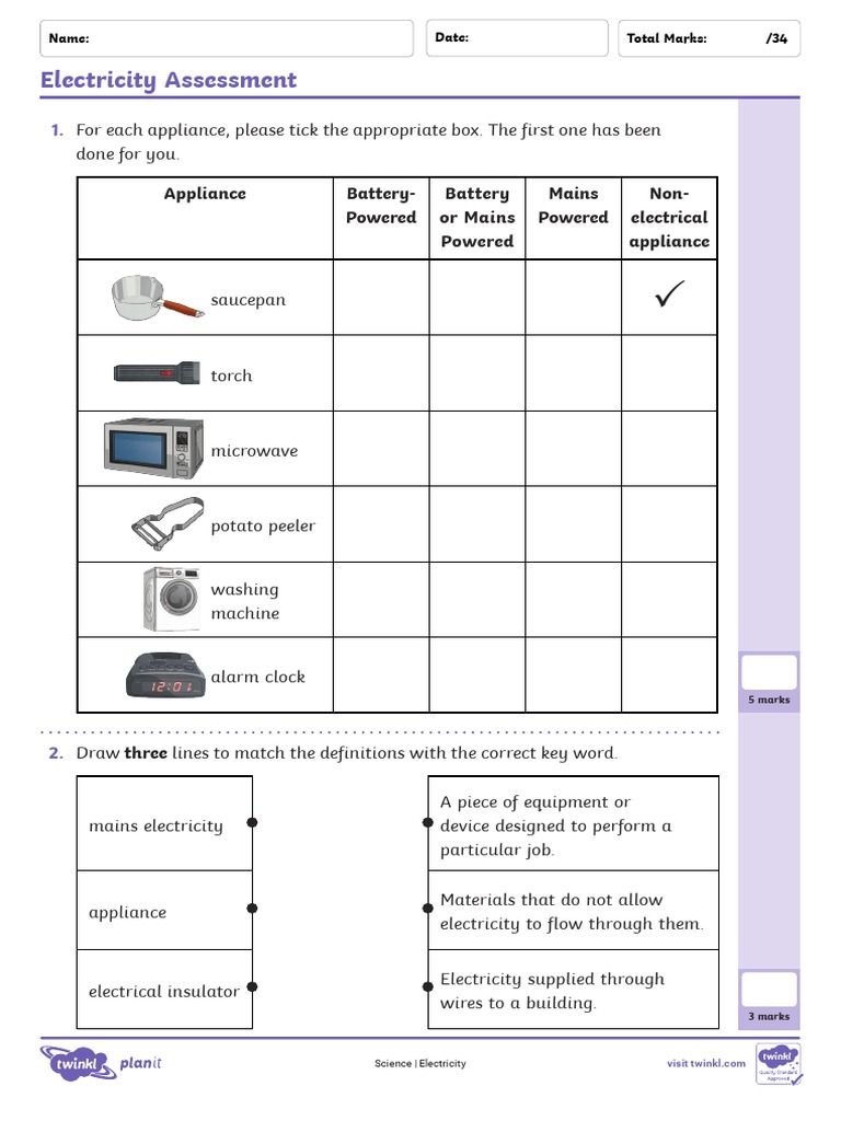 Circuits Assessment Test | PDF | Insulator (Electricity) | Electrical ...