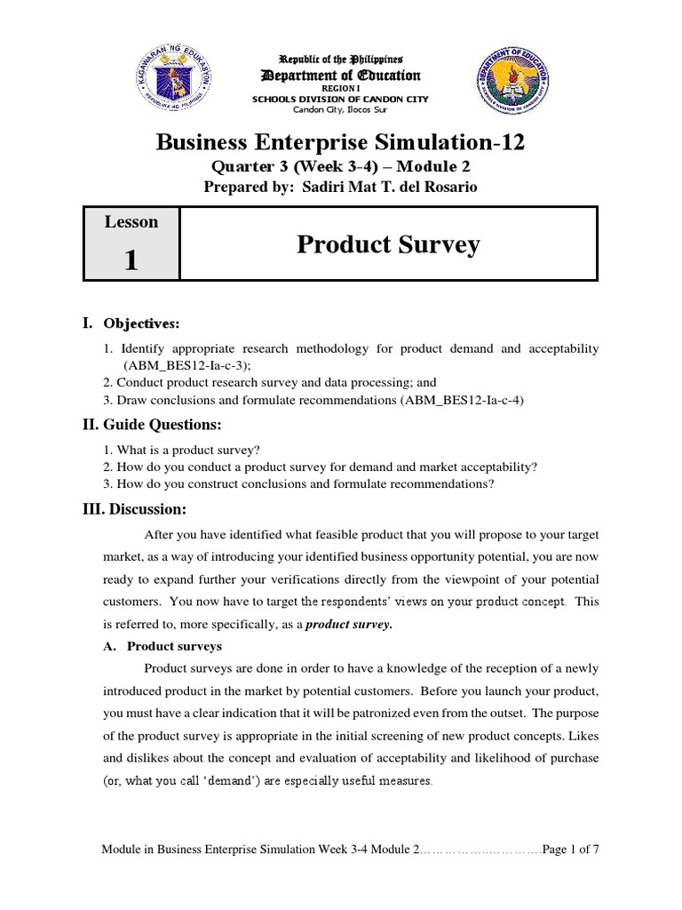 Product Survey: Conducting Market Research to Validate a New Product Concept and Gauge Customer ...